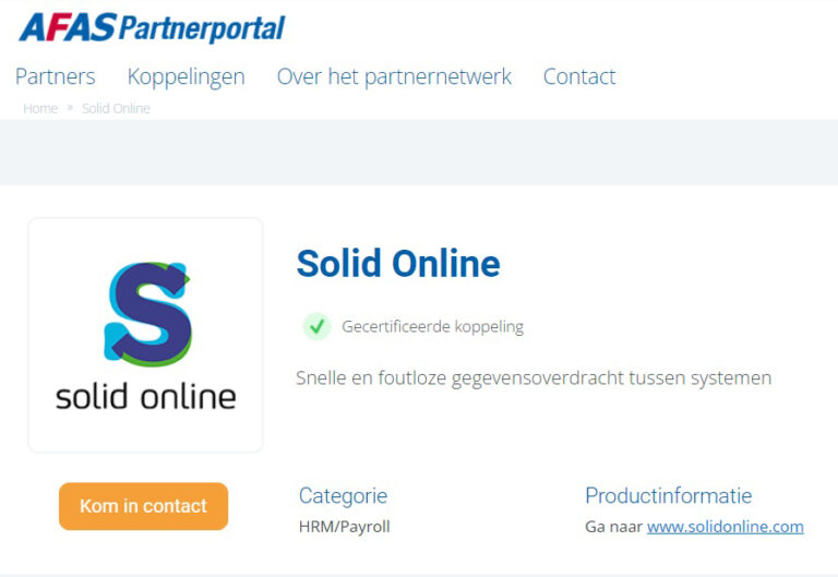 AFAS - Solid Online